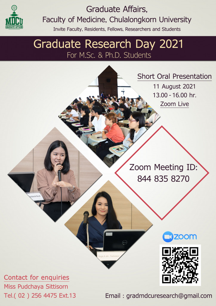 Faculty of Medicine at Chulalongkorn University » Graduate Research Day ...