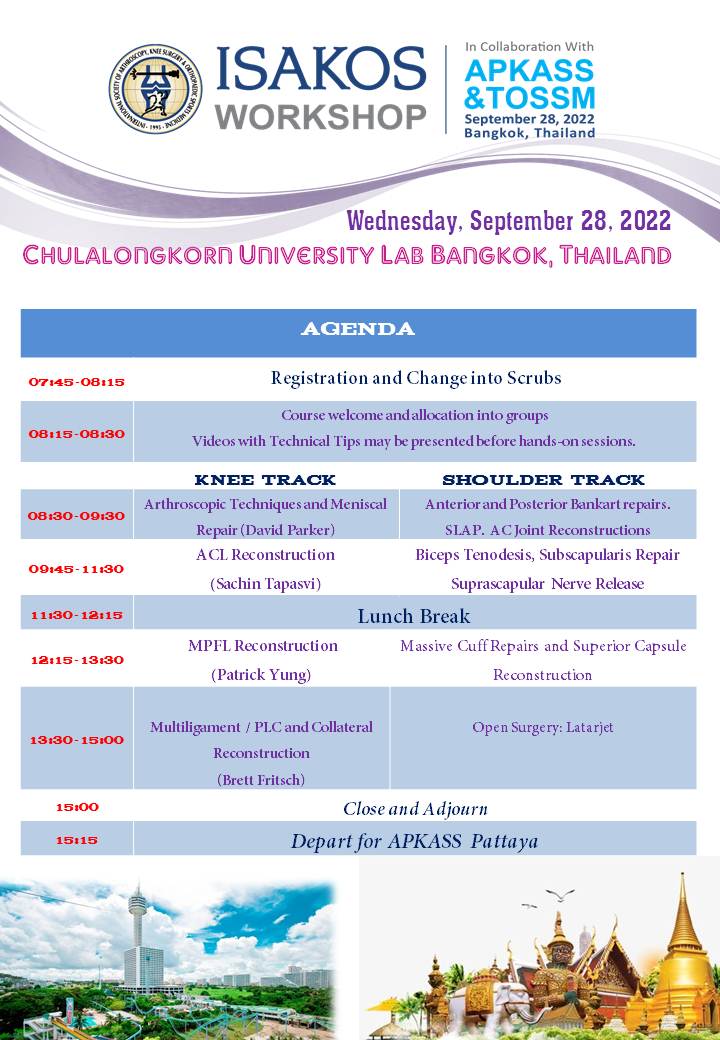 Faculty of Medicine at Chulalongkorn University » ISAKOS with APKASS ...